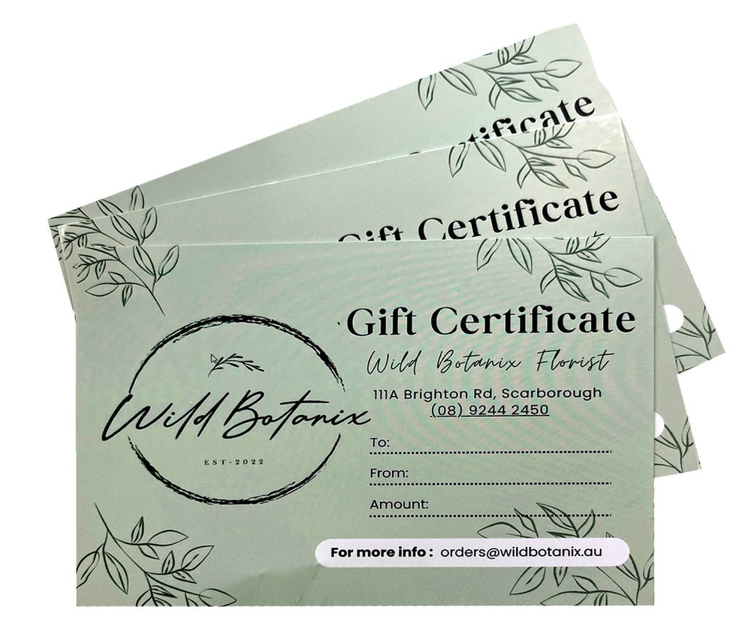 Give the Gift of Flowers – Gift Cards – Wild Botanix Flower and Plant Shop